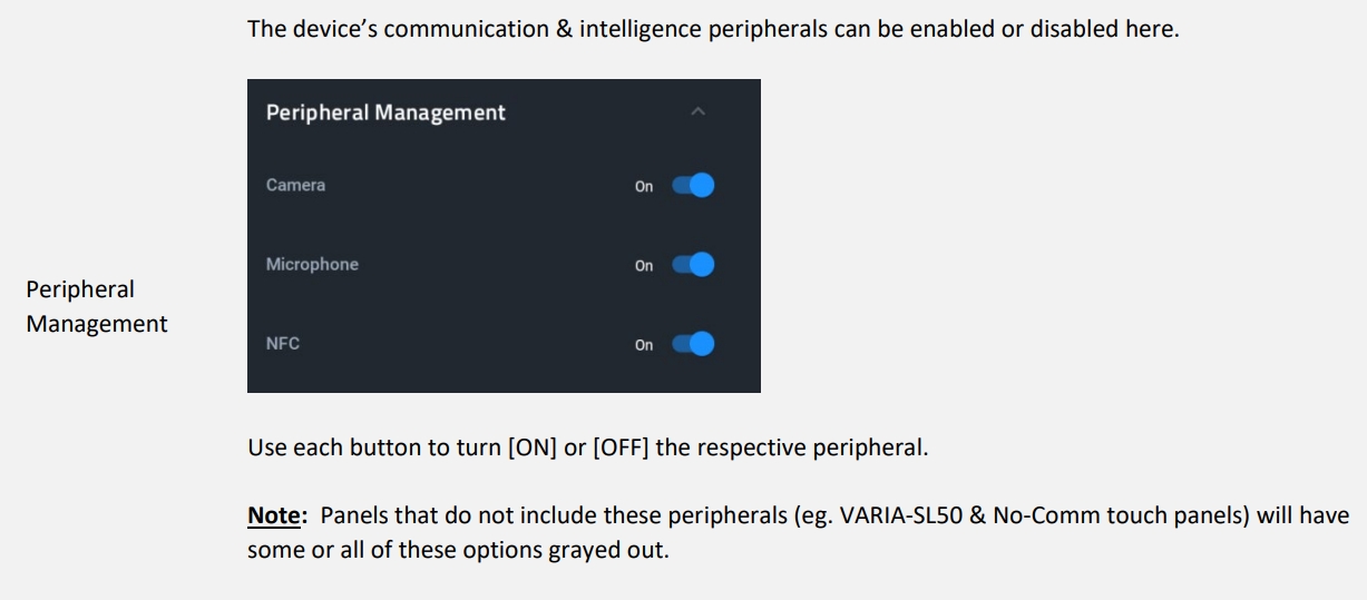 Varia Peripheral Management